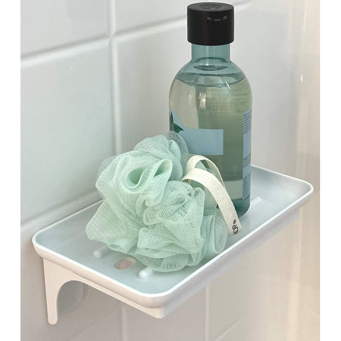 Rebrilliant Clarivel Adhesive Shower Shelf | Wayfair